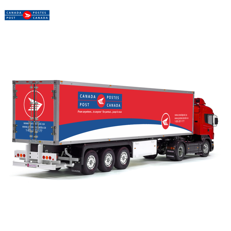 Tamiya Official Canada Post 56319 56302 Reefer Semi Box Trailer Side ...