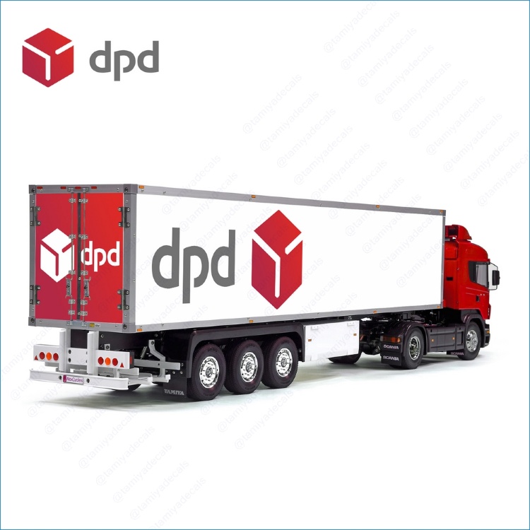 Tamiya 56319 56302 DPD Global Express Parcels Trailer Reefer Semi Box ...