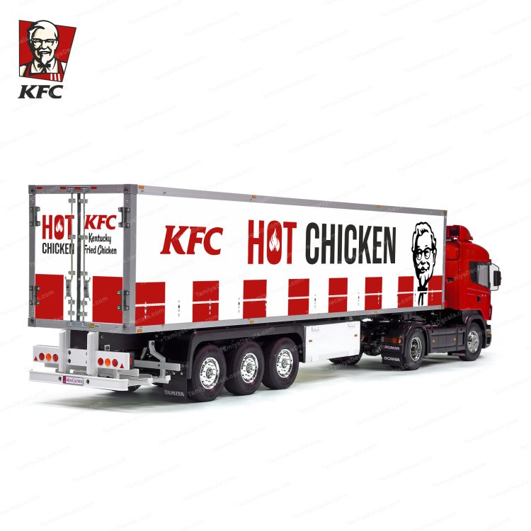 Tamiya 56319 56302 KFC Kentucky Fried Chicken Trailer Reefer Semi Box ...