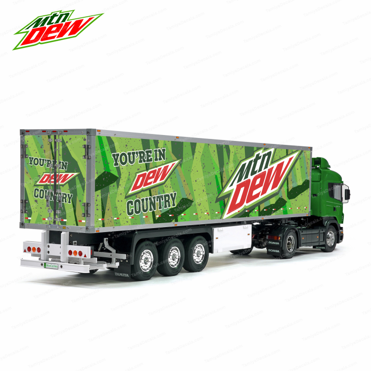 Mountain Dew Tamiya MTN 56319 56302 Reefer Semi Box Trailer Side Big ...
