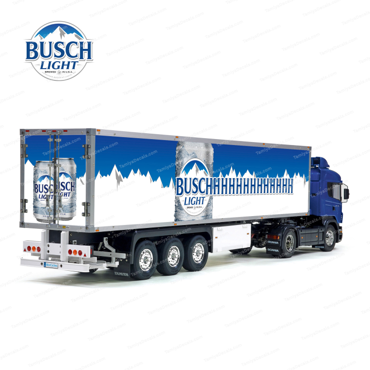 Tamiya 56319 56302 Busch Light Beer Trailer Reefer Semi Box Huge Side ...
