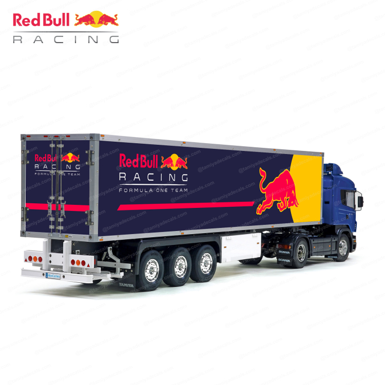 Tamiya 56319 56302 Redbull Racing Sponsor Trailer Reefer Semi Box Huge ...