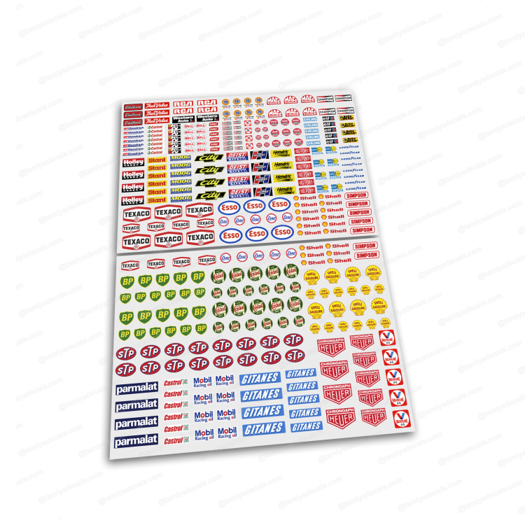 SLOT CAR 1/32nd Scale Race Car Logos & Scenery Stickers Decals Fits ...