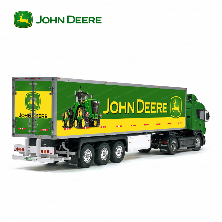 Tamiya 56319 56302 John Deere Drive Green Trailer Reefer Semi Box Huge ...