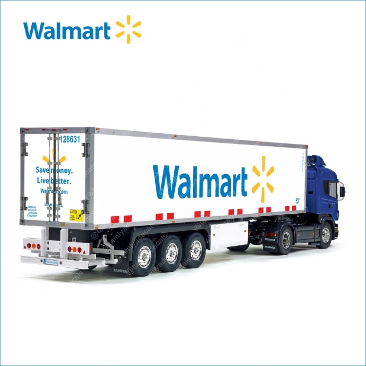 Tamiya 56319 56302 Walmart Brand Trailer Reefer Semi Box Huge Side ...