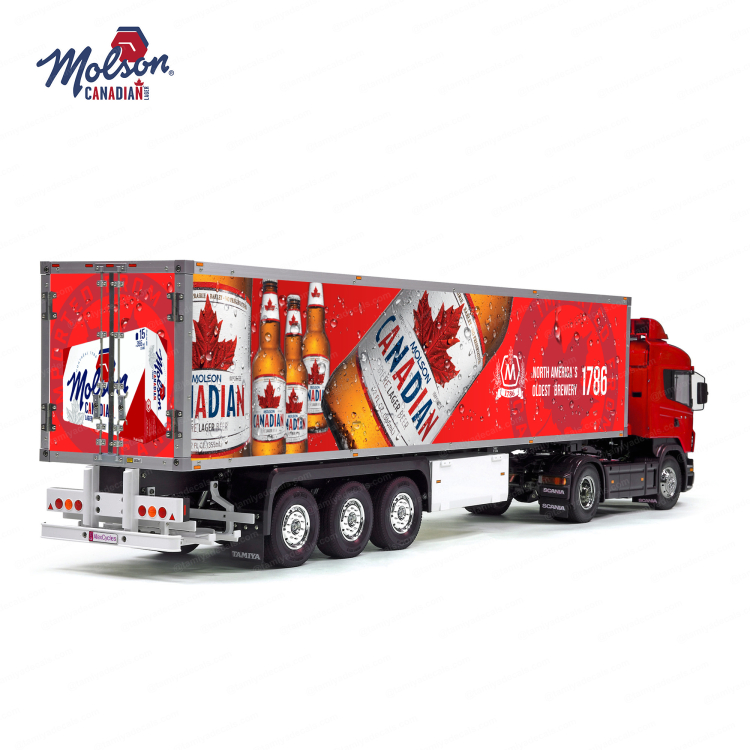 Tamiya 56319 56302 MOLSON Canadian Beer Trailer Reefer Semi Box Huge ...