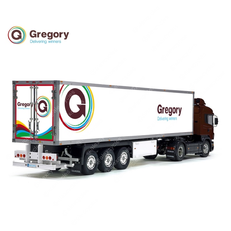 Tamiya 56319 56302 Gregory Delivering Winners UK Post Trailer Reefer ...