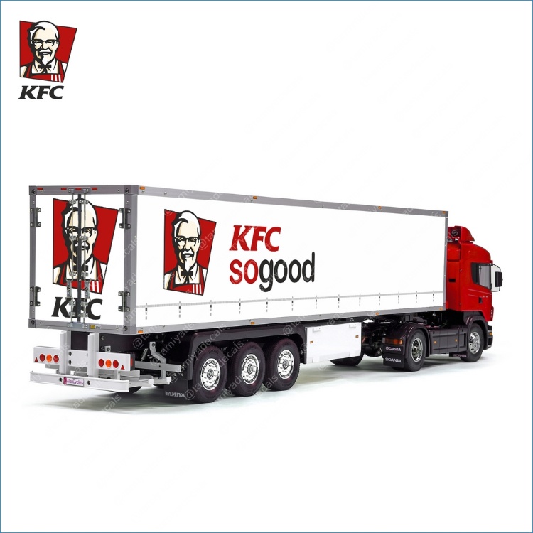 Tamiya 56319 56302 KFC Kentucky Fried Chicken Trailer Reefer Semi Box ...