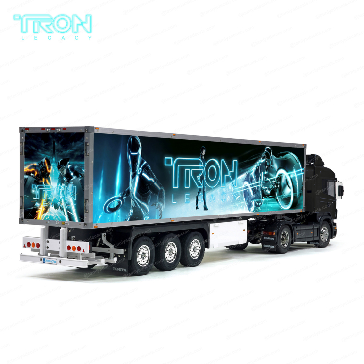 Tamiya 56319 56302 Tron Legacy Movie Trailer Reefer Semi Box Huge Side ...