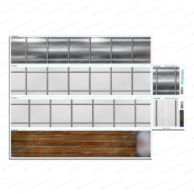 Tamiya 56319 56302 Trailer Reefer Semi Box Huge Inside Interior Decals ...